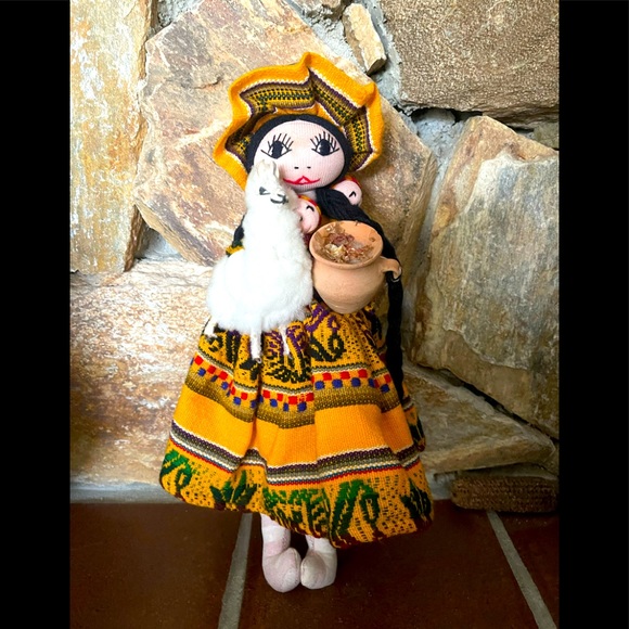 Accents | Vintage Rag Doll From Portugal Holding Sheep Baby | Poshmark